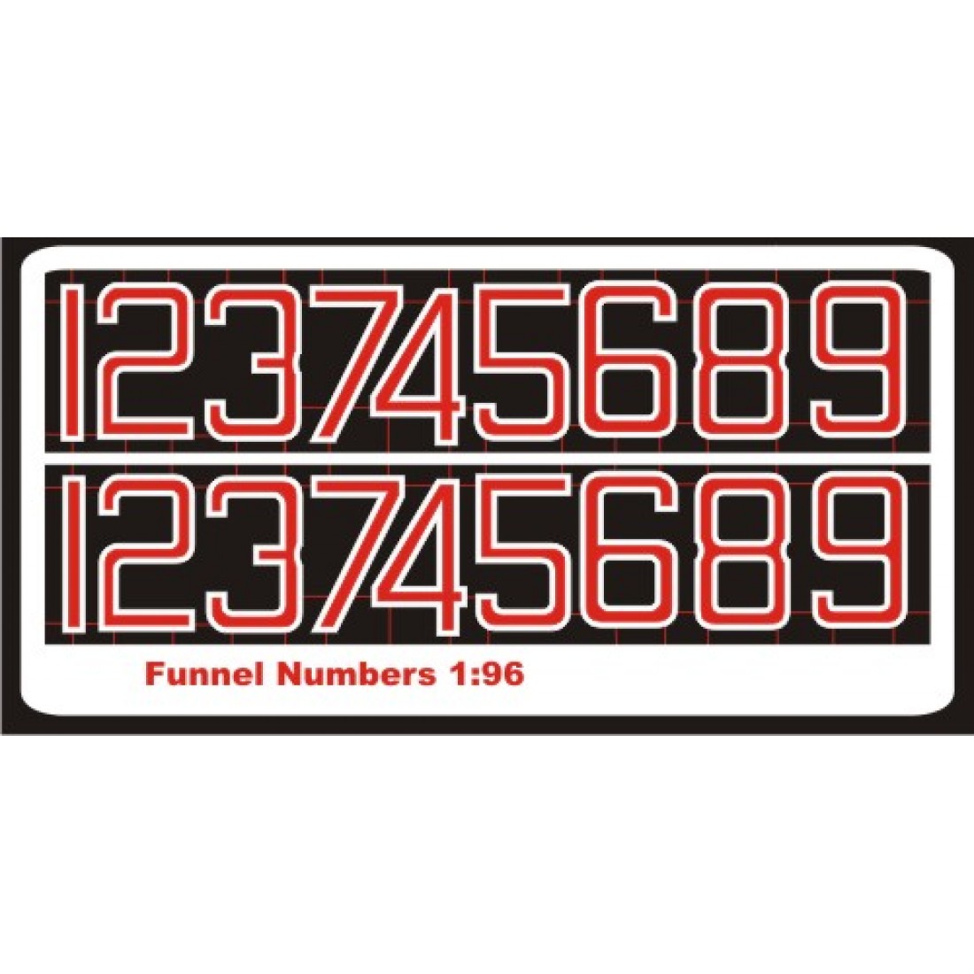 Funnel/mast Numbers 96th Scale