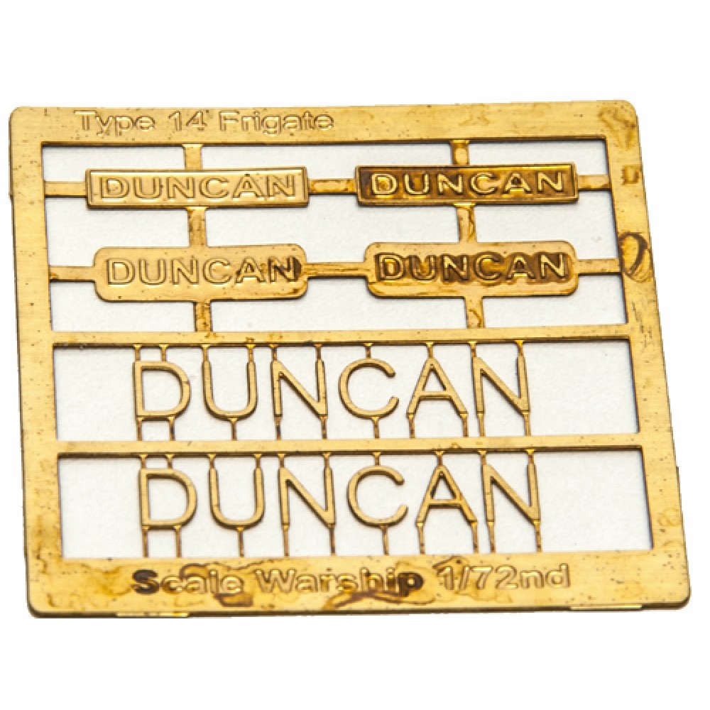 Type 14 Frigate Name Plate 72nd- Duncan