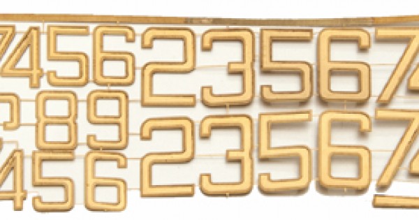 Funnel Numbers in etched brass 72