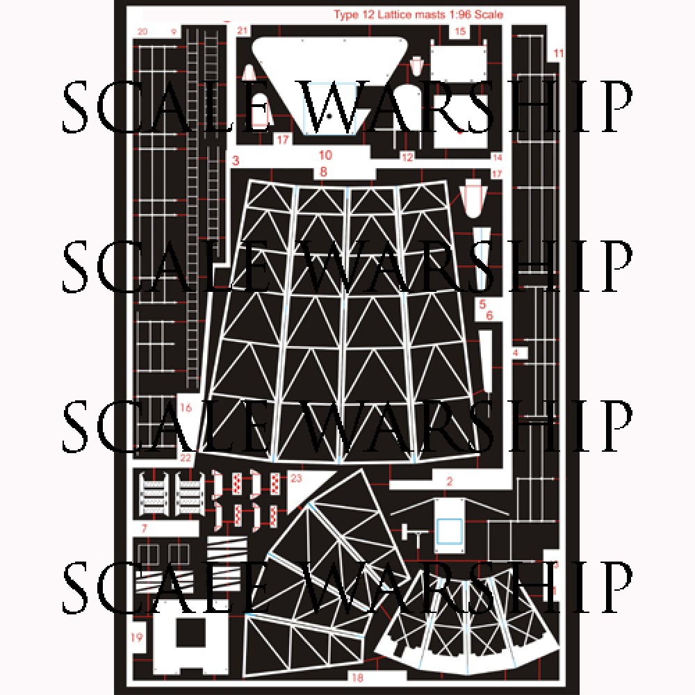 Type 12 Lattice mast set